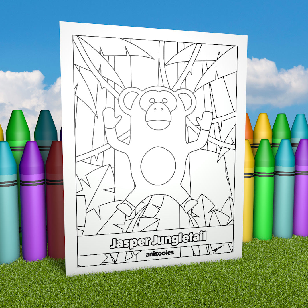Jasper Jungletail Coloring Page – Anizooies